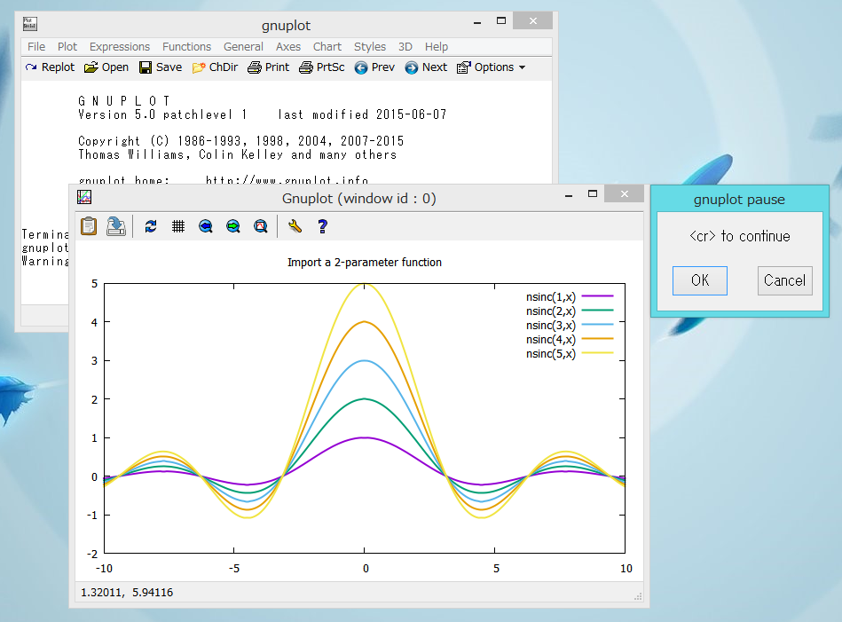 C言語の関数をgnuplotに取り込む（import） - 米澤進吾 ホームページ